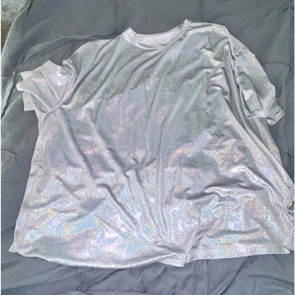 Tops | Holographic Tshirt | Poshmark